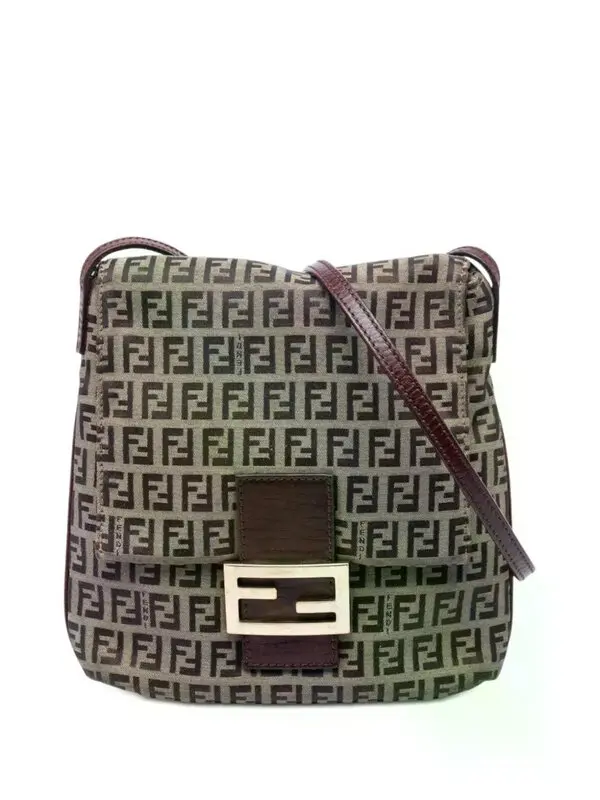 Fendi Zucchino Canvas Crossbody Bag - Neutrals