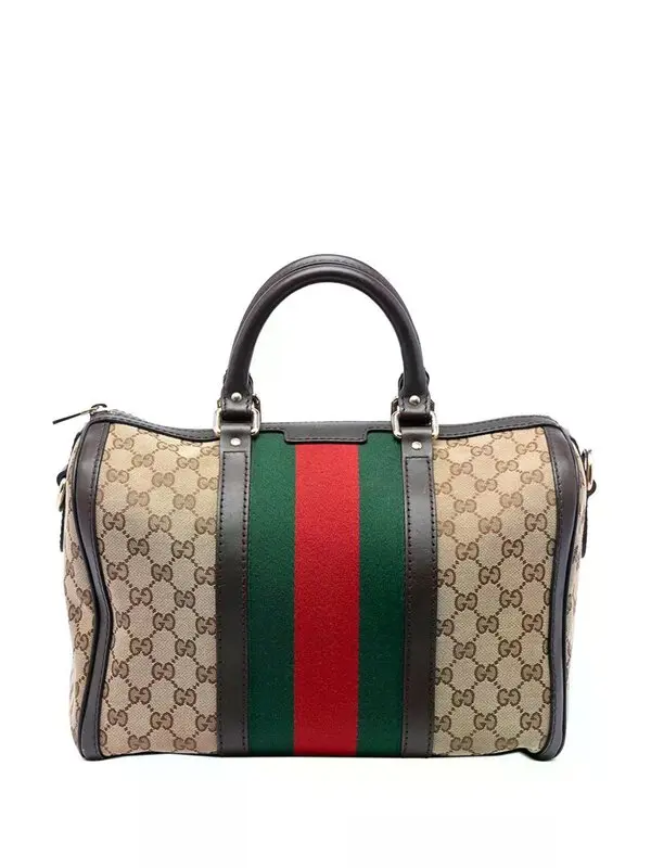 Gucci Medium Gg Canvas Web Joy Boston Bag Satchel