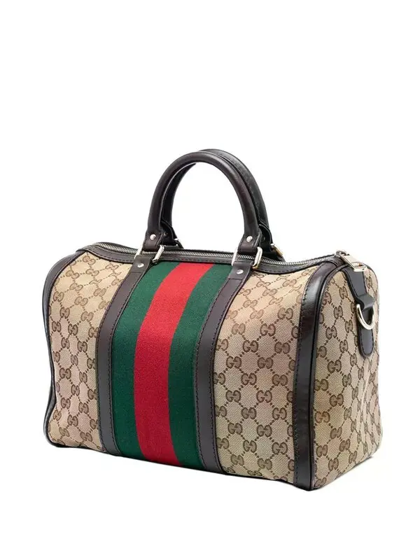Gucci Medium Gg Canvas Web Joy Boston Bag Satchel