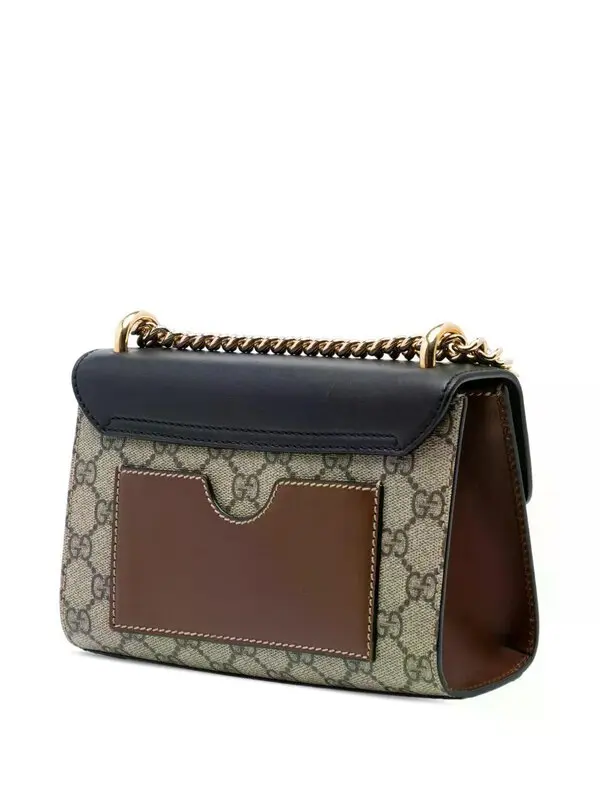 Gucci Small Gg Supreme Padlock Crossbody Bag - Neutrals
