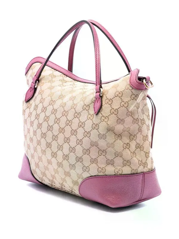 Gucci Gg Canvas Bree Fold Over Tote Satchel