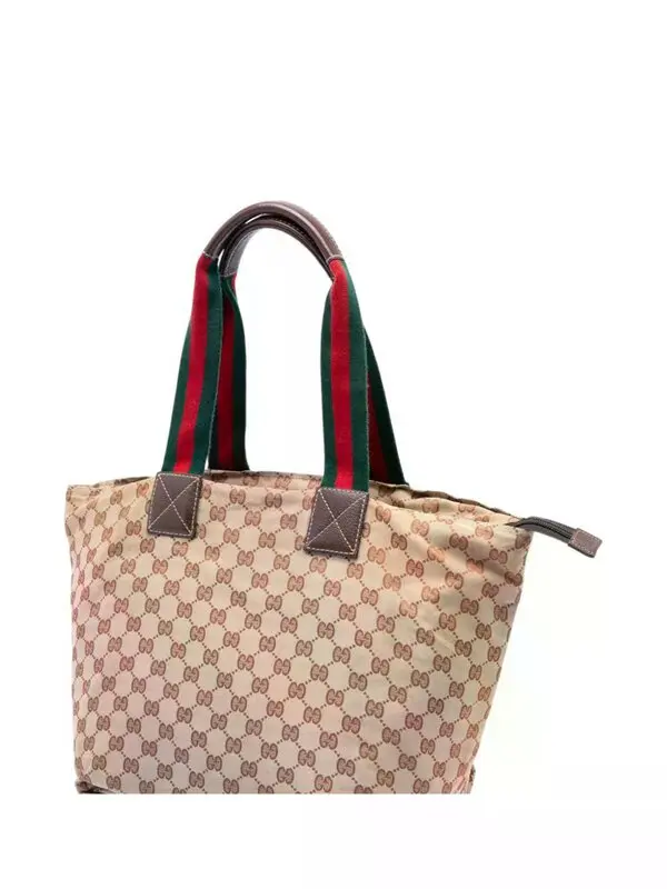 Gucci Gg Canvas Web Tote Bag