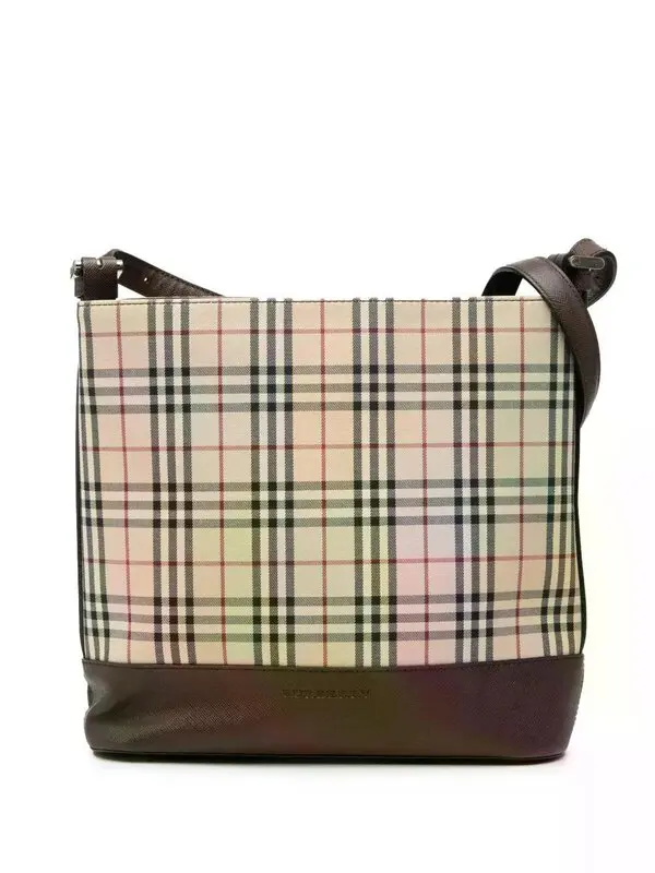 Burberry House Check Canvas Shoulder Bag - Neutrals