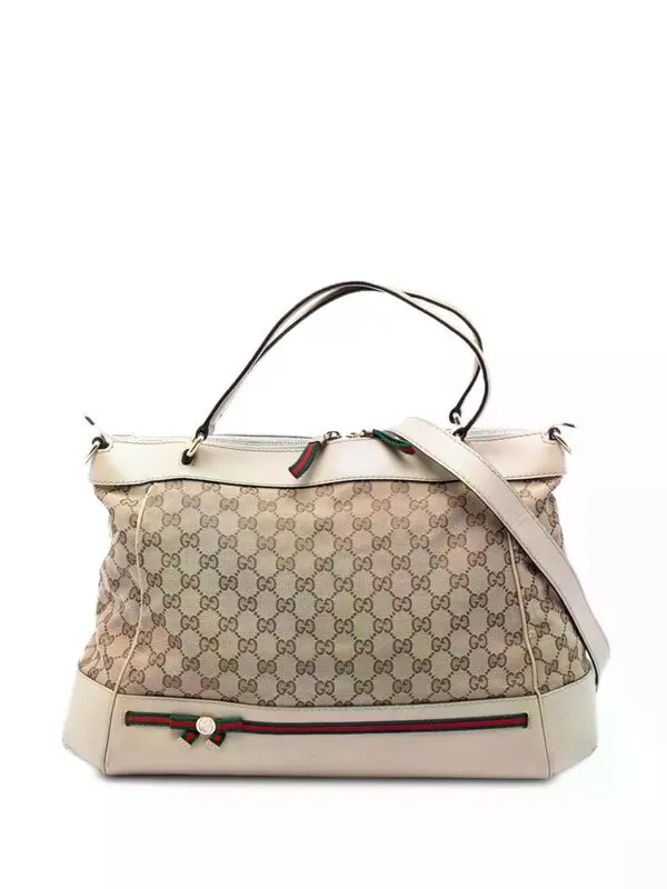 Gucci Gg Canvas Web Mayfair Satchel