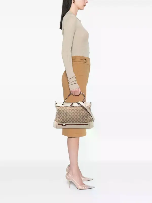 Gucci Gg Canvas Web Mayfair Satchel