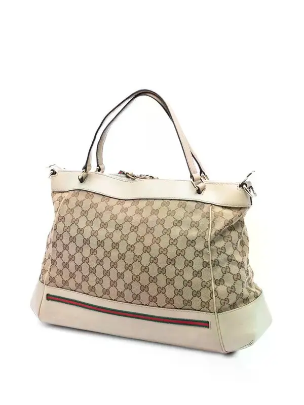 Gucci Gg Canvas Web Mayfair Satchel