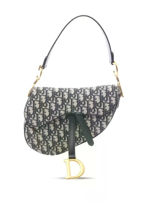 Dior Oblique Canvas Saddle Bag - Blue