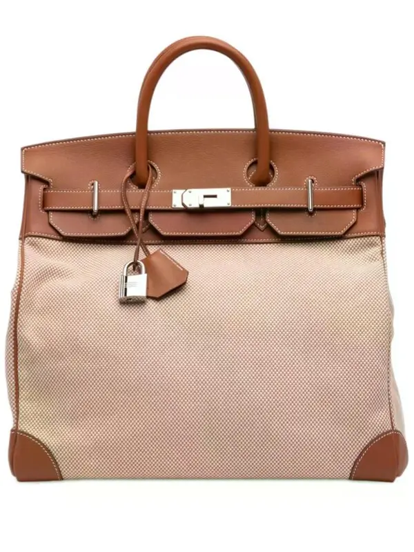 Hermès 2021 Toile Criss Viking And Evercolor Hac Birkin 40 Handbag - Neutrals