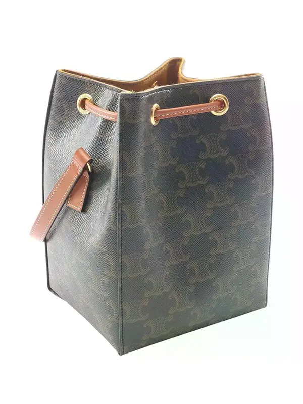 Celine Micro Triomphe Coated Canvas Sailor Bucket Bag