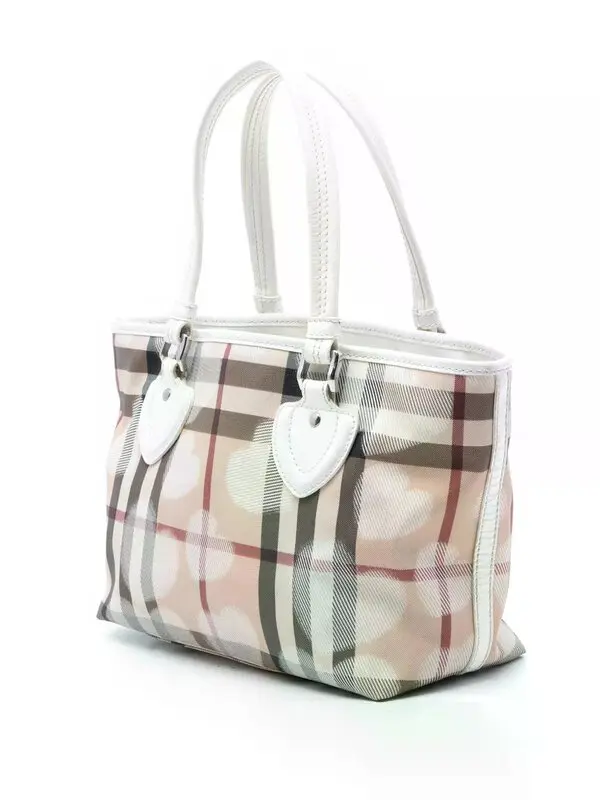 Burberry House Check Coated Canvas Hearts Tote Bag
