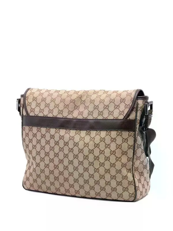 Gucci Gg Canvas Flap Messenger Bag