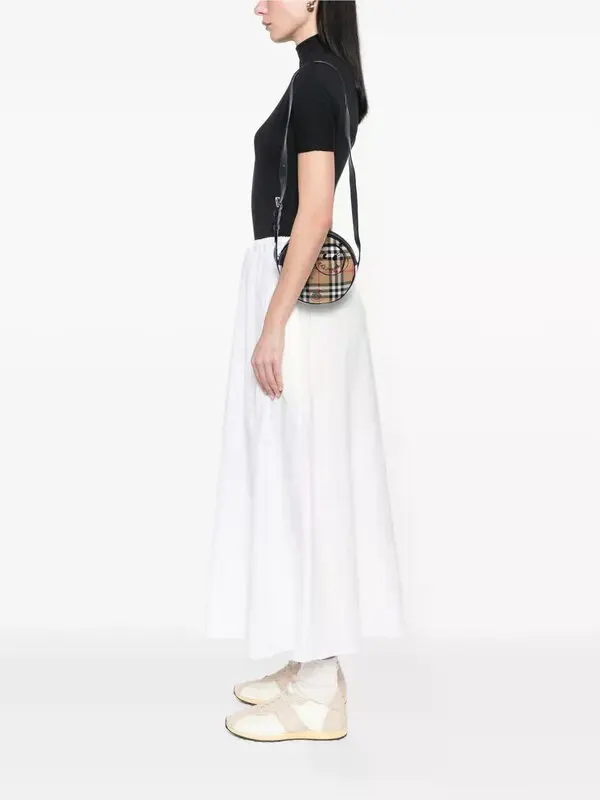 Burberry Cartoon House Check Round Crossbody Bag