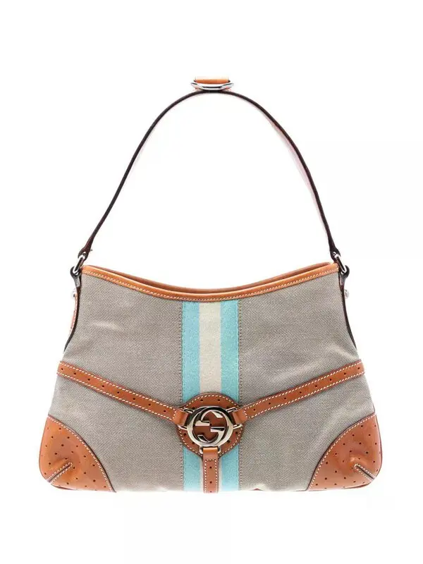 Gucci Canvas Web Reins Shoulder Bag - Neutrals
