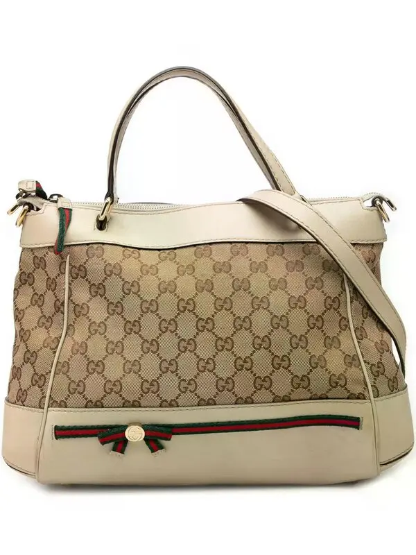 Gucci Gg Canvas Web Mayfair Satchel