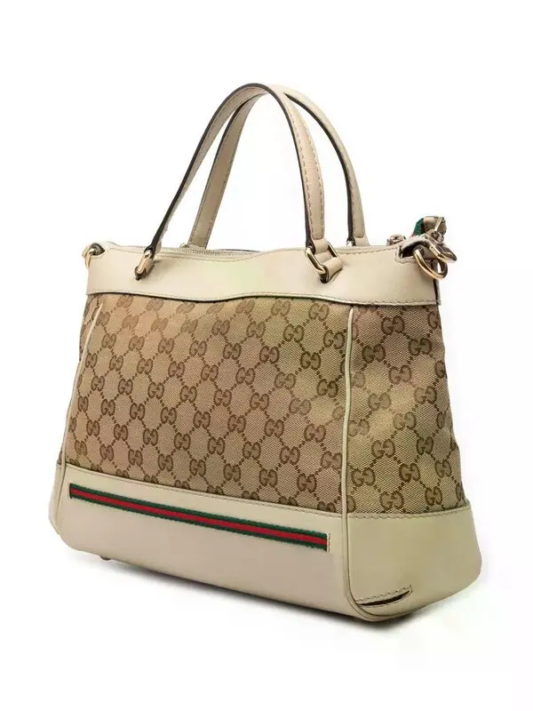 Gucci Gg Canvas Web Mayfair Satchel