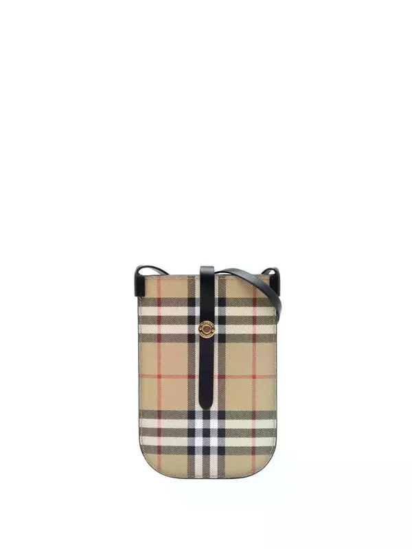 Burberry House Check Coated Canvas Anne Phone Holder Crossbody Bag - Neutrals