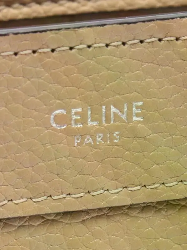 Celine Leather Luggage Tote Satchel - Neutrals
