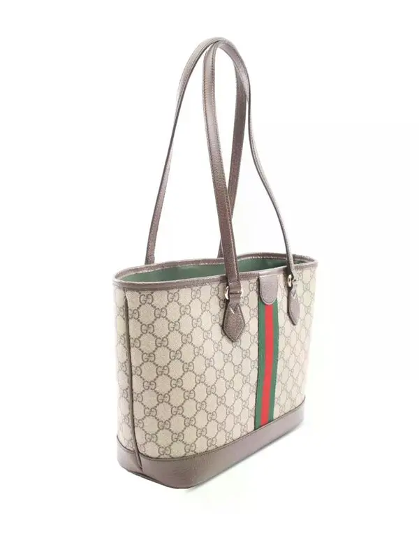 Gucci Medium Gg Supreme Ophidia Web Tote Bag
