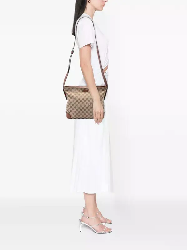 Gucci Gg Canvas Web Crossbody Bag - Neutrals