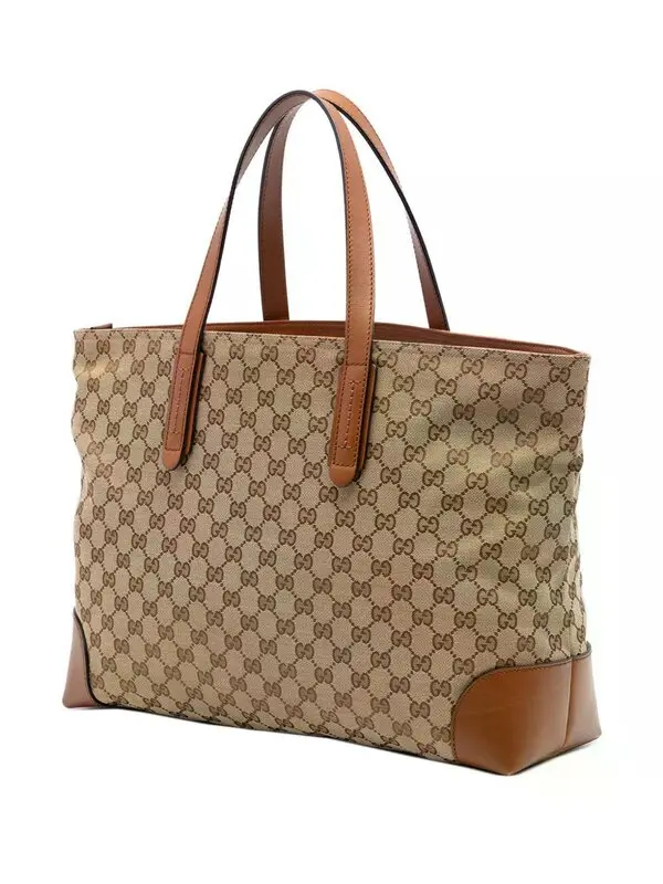 Gucci Gg Canvas Web Tote Bag