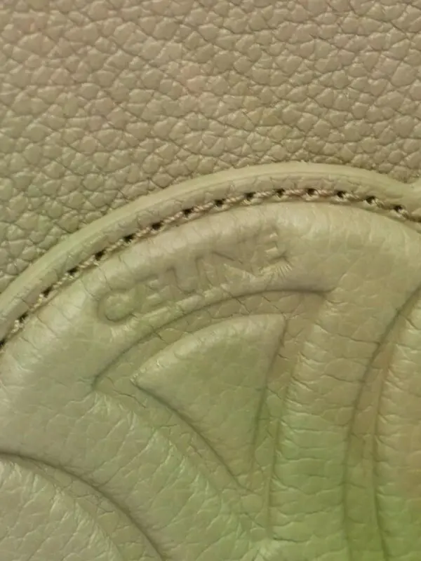 Celine Mini Grained Calfskin Cuir Triomphe Cabas Anais Tote Satchel - Neutrals