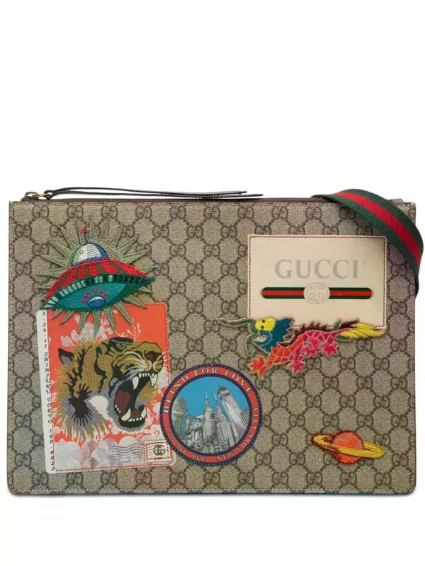 Gucci Gg Supreme Web Messenger Bag