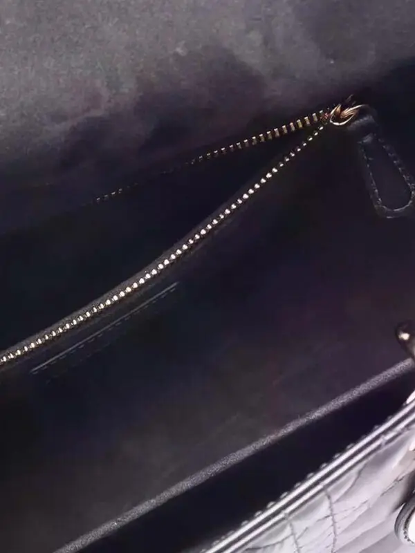 Dior Lambskin Cannage Lady Satchel - Black