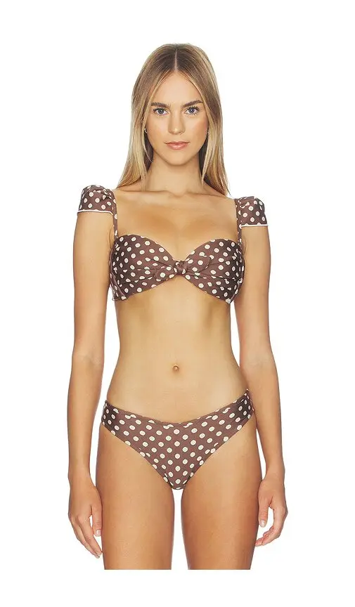 MONTCE Cabana Bikini Top Polka Dot Print - Vivian
