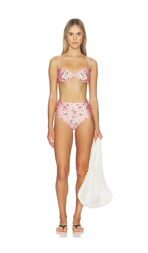 Agua Bendita High-waisted Floral Bikini Bottom - Multicolor