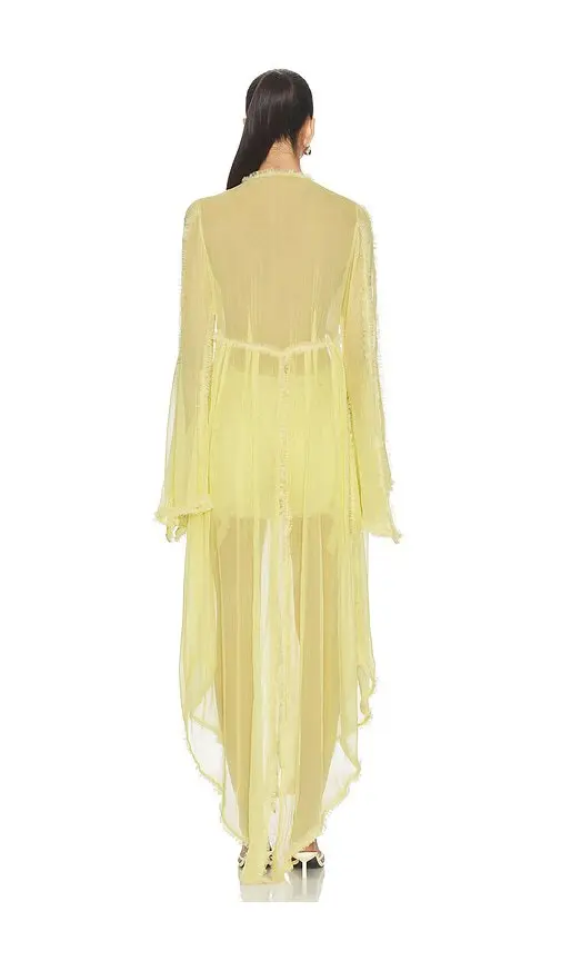 AMOR MIA Chiffon Robe With Gold-tone Accent