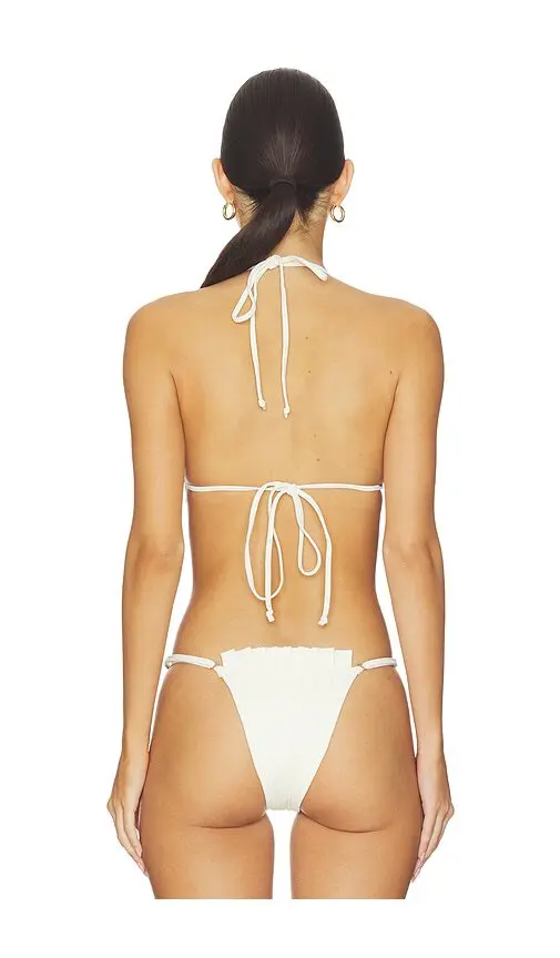 AMOR MIA Pleated Bikini Top