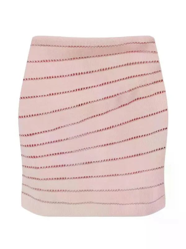 Balmain Pointelle-knit Mini Skirt