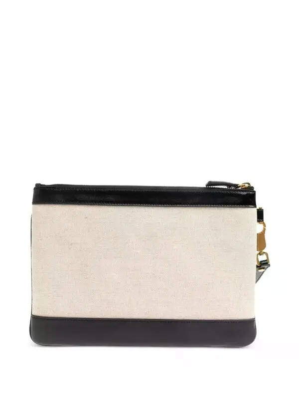 Versace Canvas Texture Rivière Clutch Bag