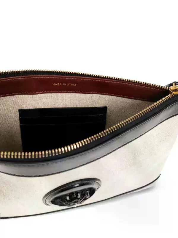 Versace Canvas Texture Rivière Clutch Bag