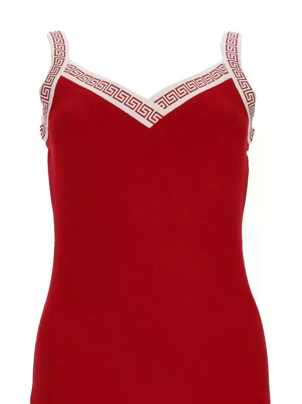 Versace Medusa And Greca Border Strappy Mini Dress