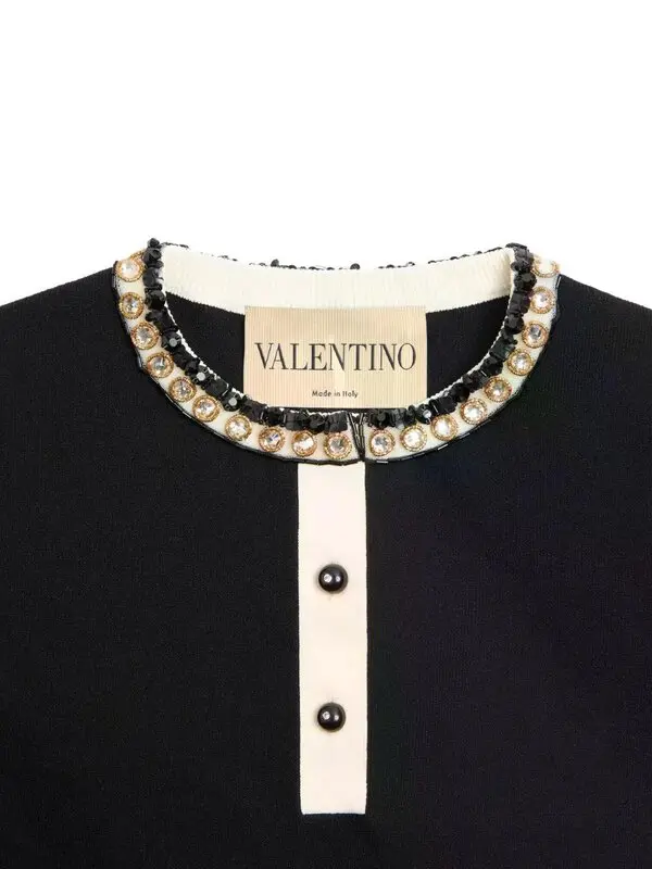 Valentino Garavani Embroidered Stretch Viscose Dress