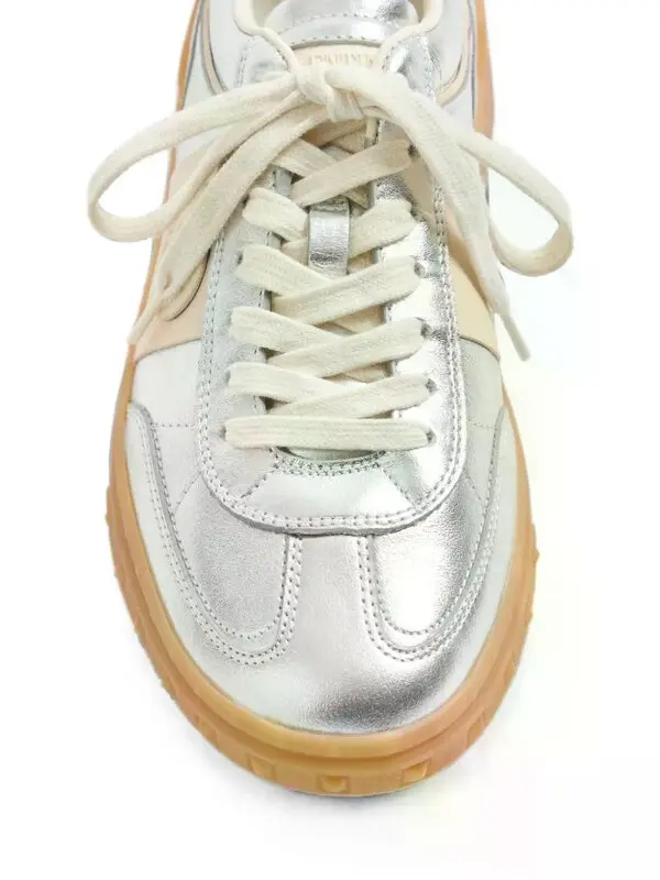 Valentino Garavani Upvillage Trainer In Laminated Calfskin