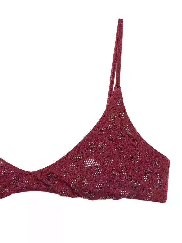 MC2 SAINT BARTH Paloma Leopard-print Strass-embellished Bra