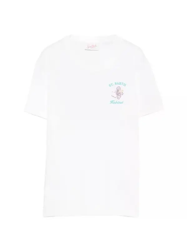 MC2 SAINT BARTH Emilie Sequin Embellished T-shirt - White