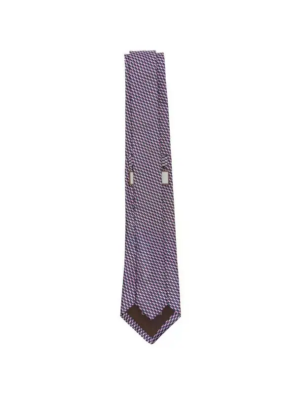 Canali Geometric Pattern Jacquard Tie