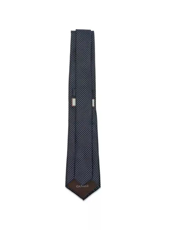 Canali Polka-dot Twill Tie