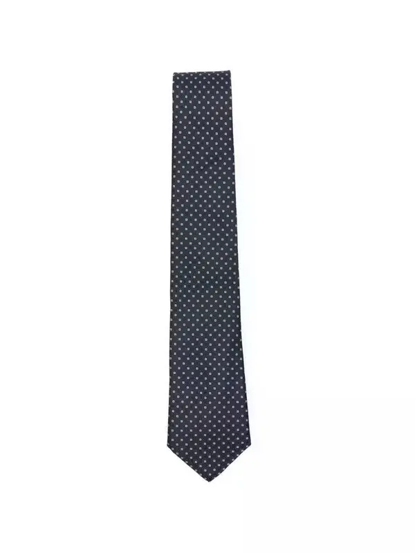 Canali Geometric Pattern Silk Tie