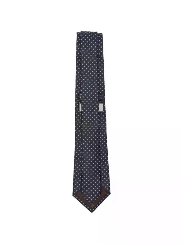 Canali Geometric Pattern Silk Tie
