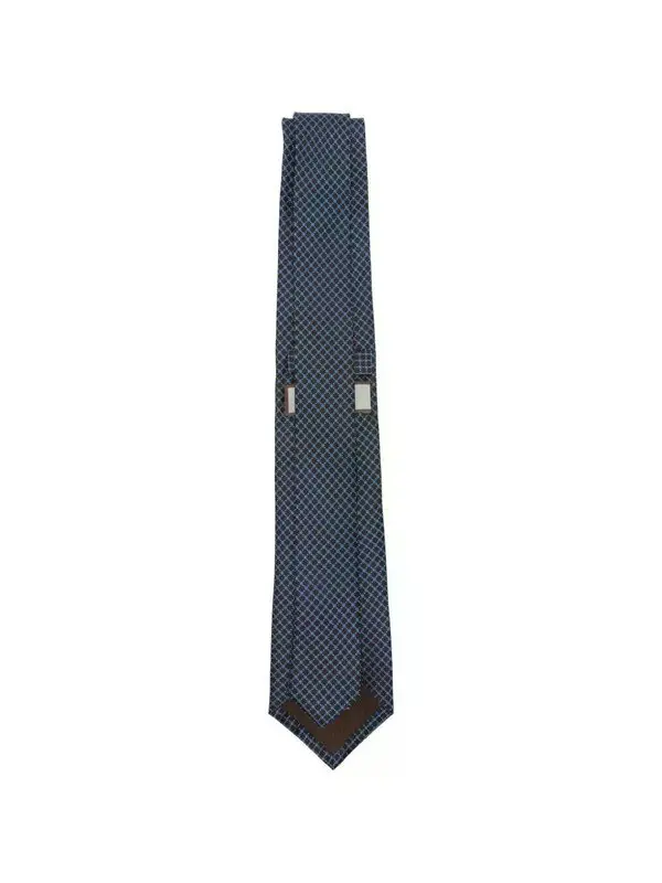 Canali Geometric Pattern Jacquard Neck Tie