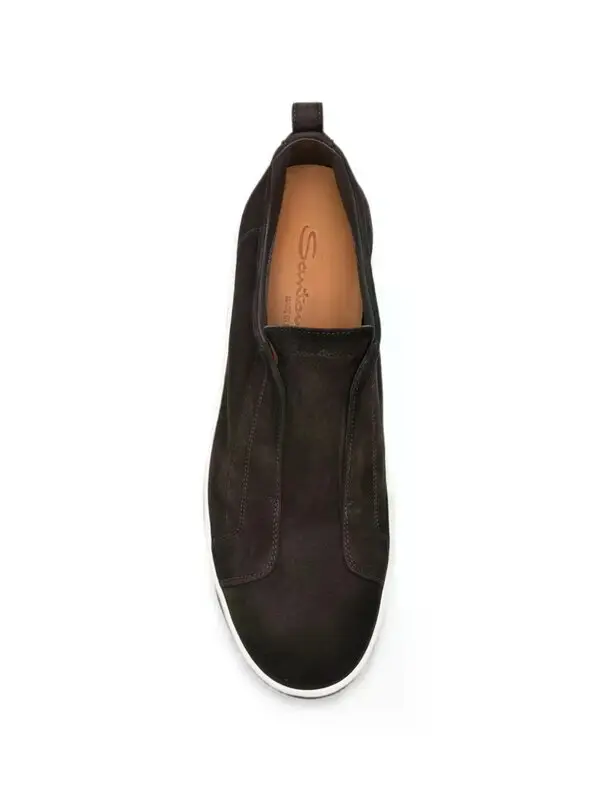 Santoni Victory Suede Slip-on Sneakers