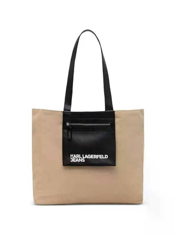 Karl Lagerfeld Logo Print Tote Bag