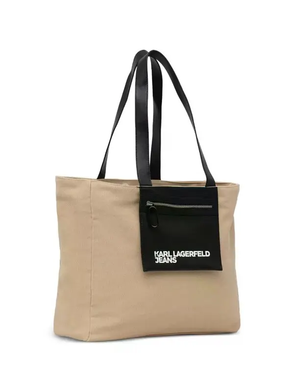 Karl Lagerfeld Logo Print Tote Bag