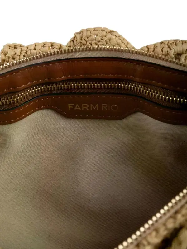 Farm Rio Flower Appliqué Clutch Bag