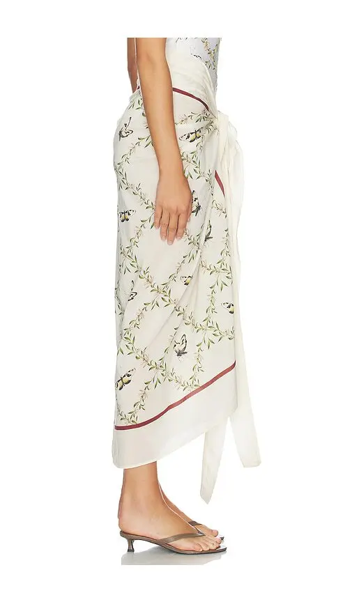Agua Bendita Printed Midi Skirt
