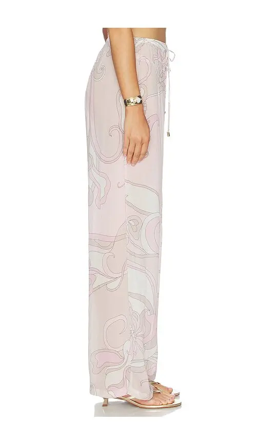 CIN CIN Oasis Printed Viscose Wide-leg Pants